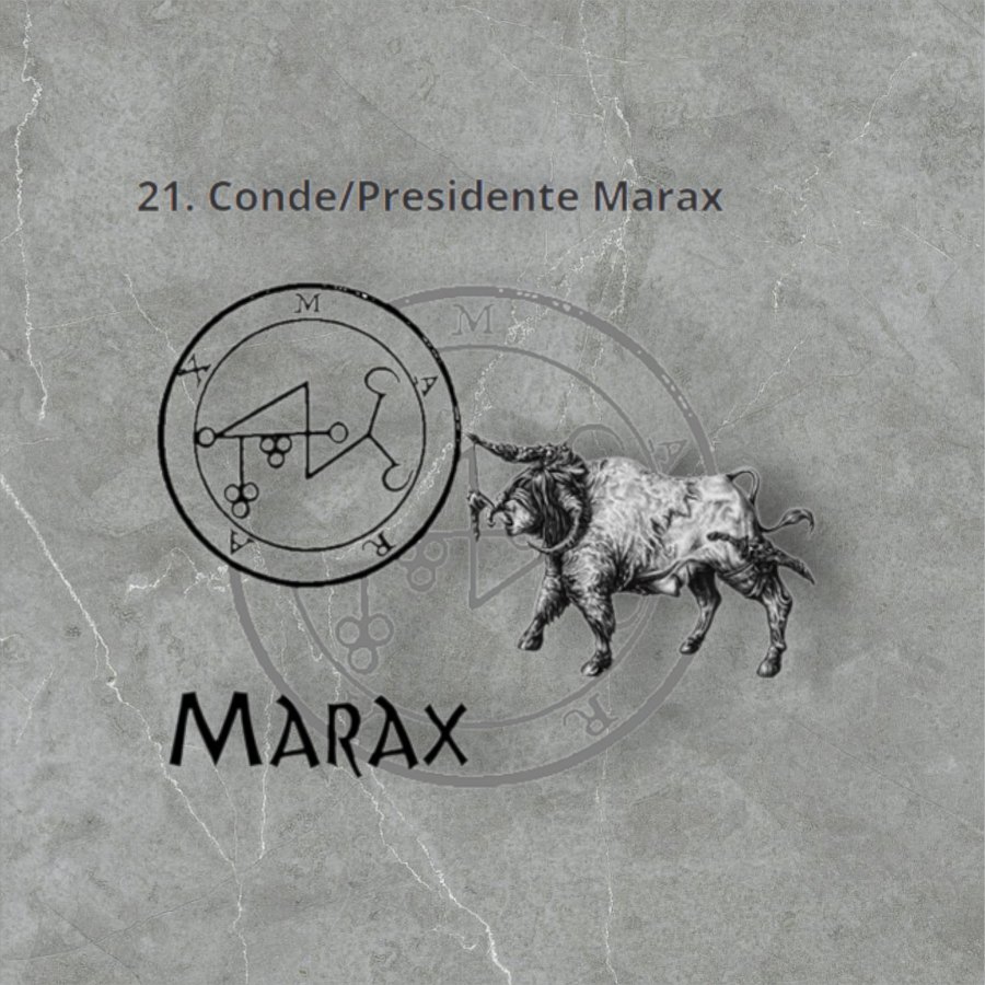 Dije Demonio 21 CONDE PRESIDENTE MARAX y Sello secreto Salomón 72 ...